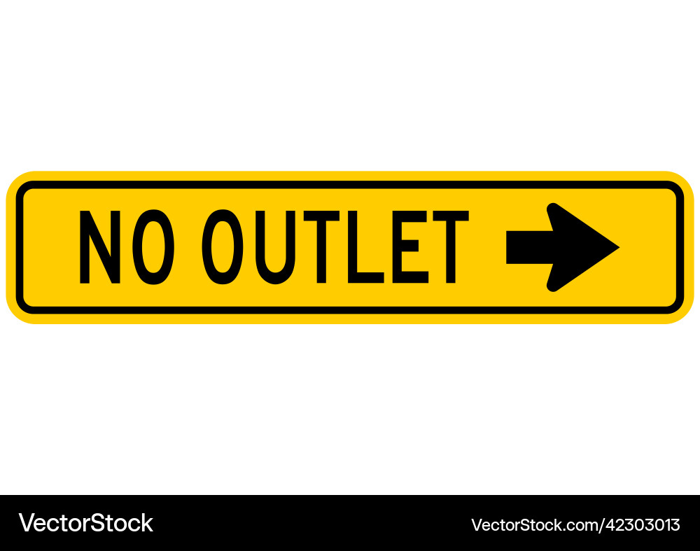 No outlet Royalty Free Vector Image - VectorStock