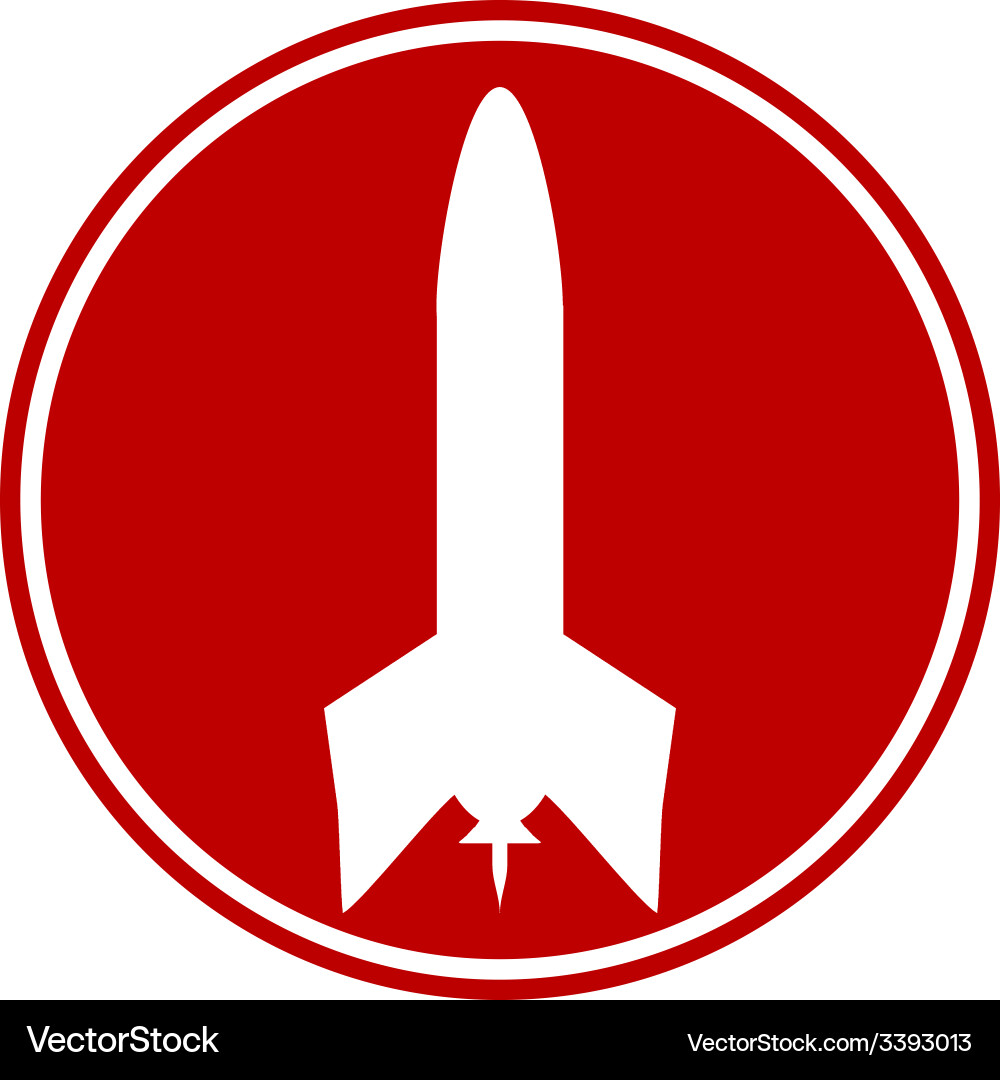 Rocket button Royalty Free Vector Image - VectorStock