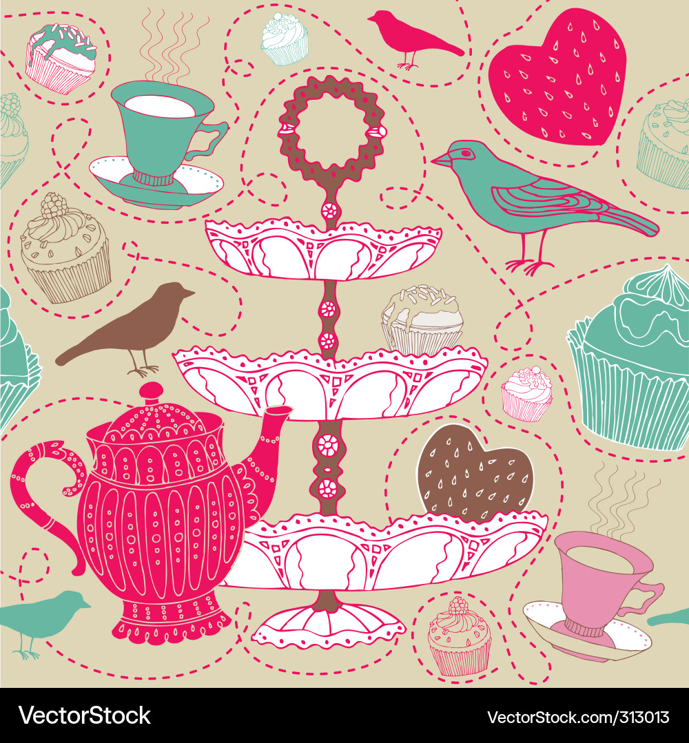 Sweet Dessert Background Royalty Free Vector Image