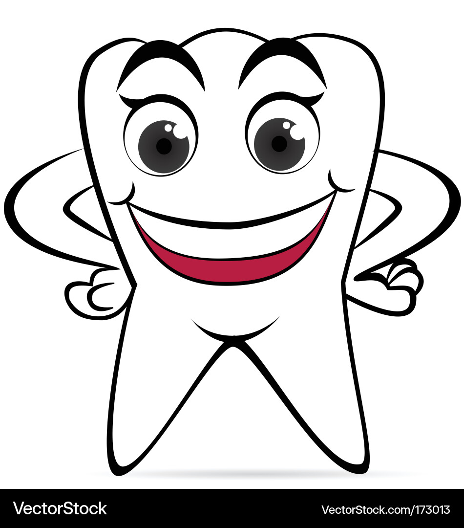 Tooth cartoon Royalty Free Vector Image - VectorStock