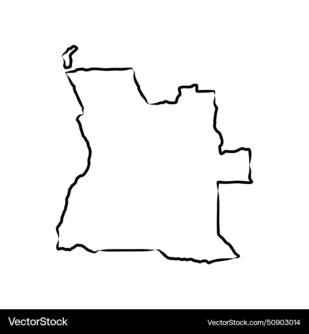 Angola map - world international template Vector Image