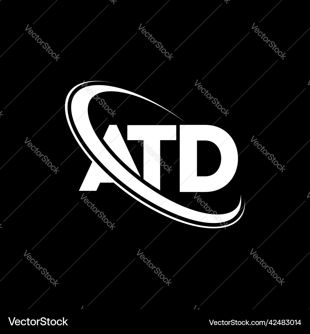 Atd logo letter design Royalty Free Vector Image