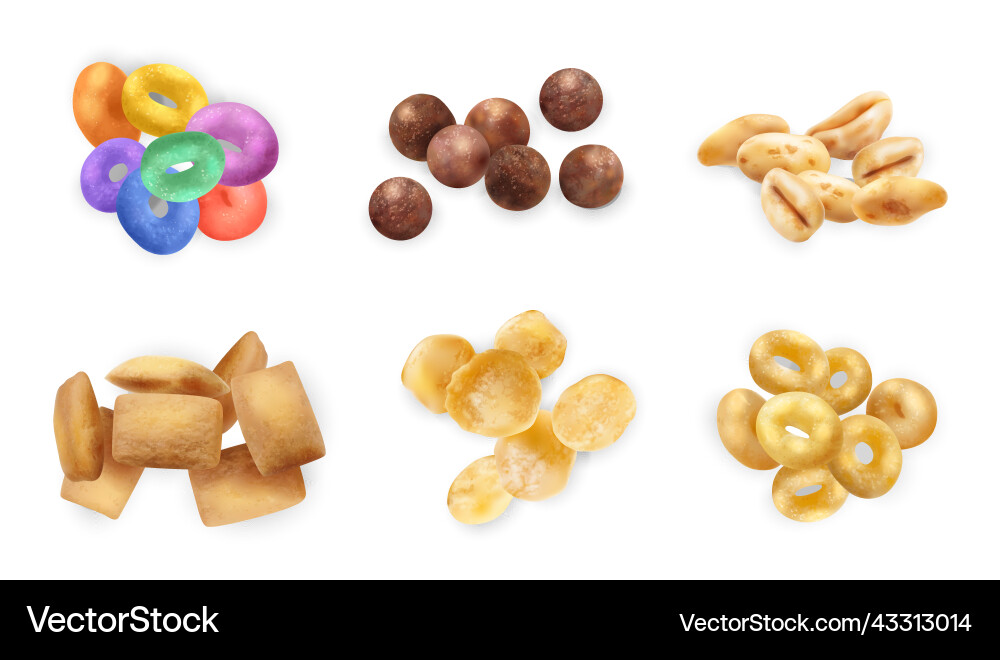 Breakfast cereal set Royalty Free Vector Image