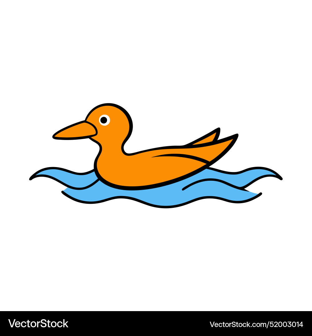Common buzzard bird swims icon Royalty Free Vector Image