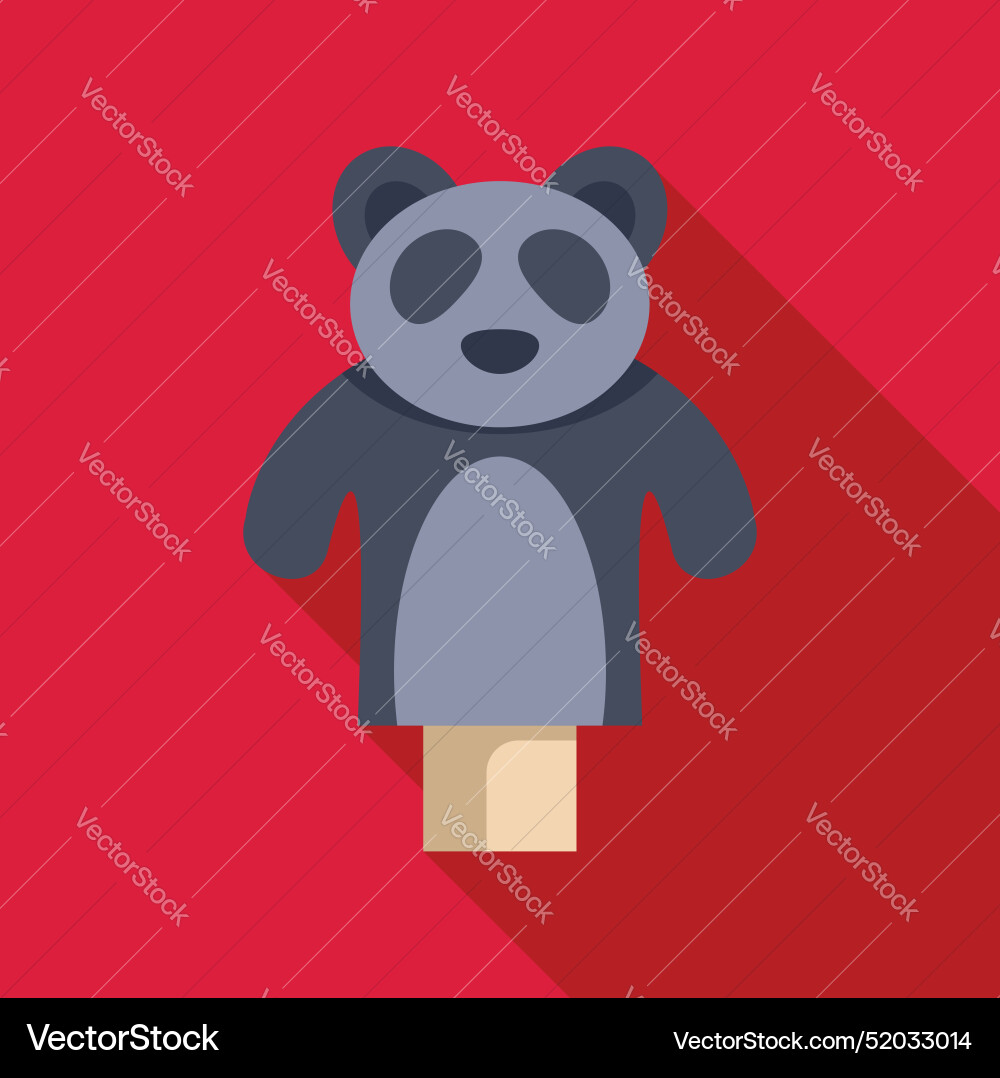 Cute panda hand puppet toy for children playing Vector Image