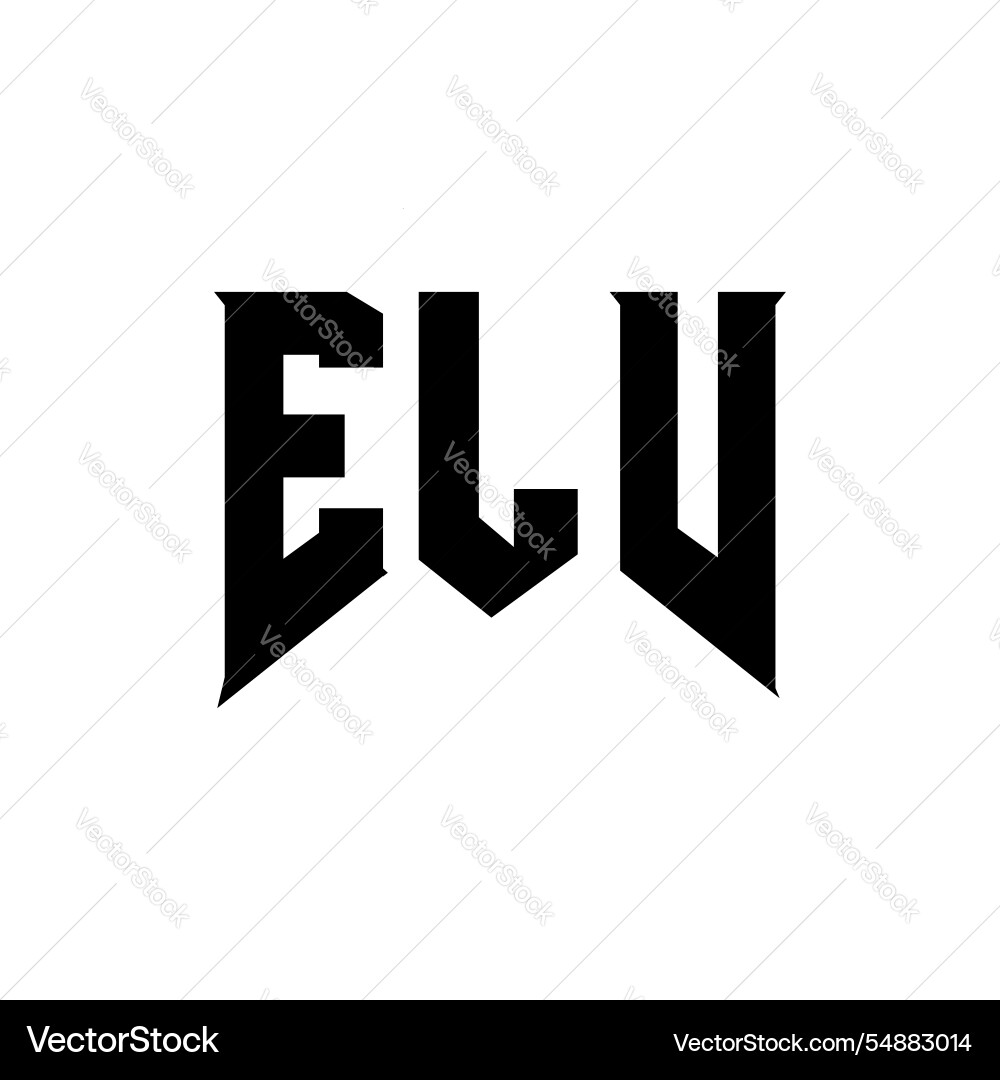 Elv letter logo design for technology company Vector Image
