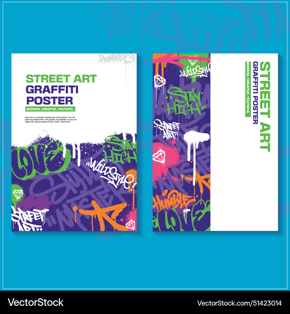 Graffiti poster Royalty Free Vector Image - VectorStock