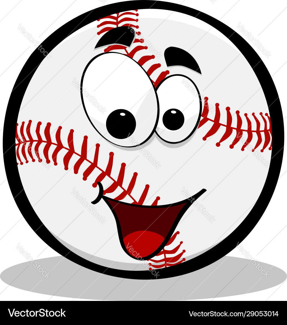 Happy baseball Royalty Free Vector Image - VectorStock