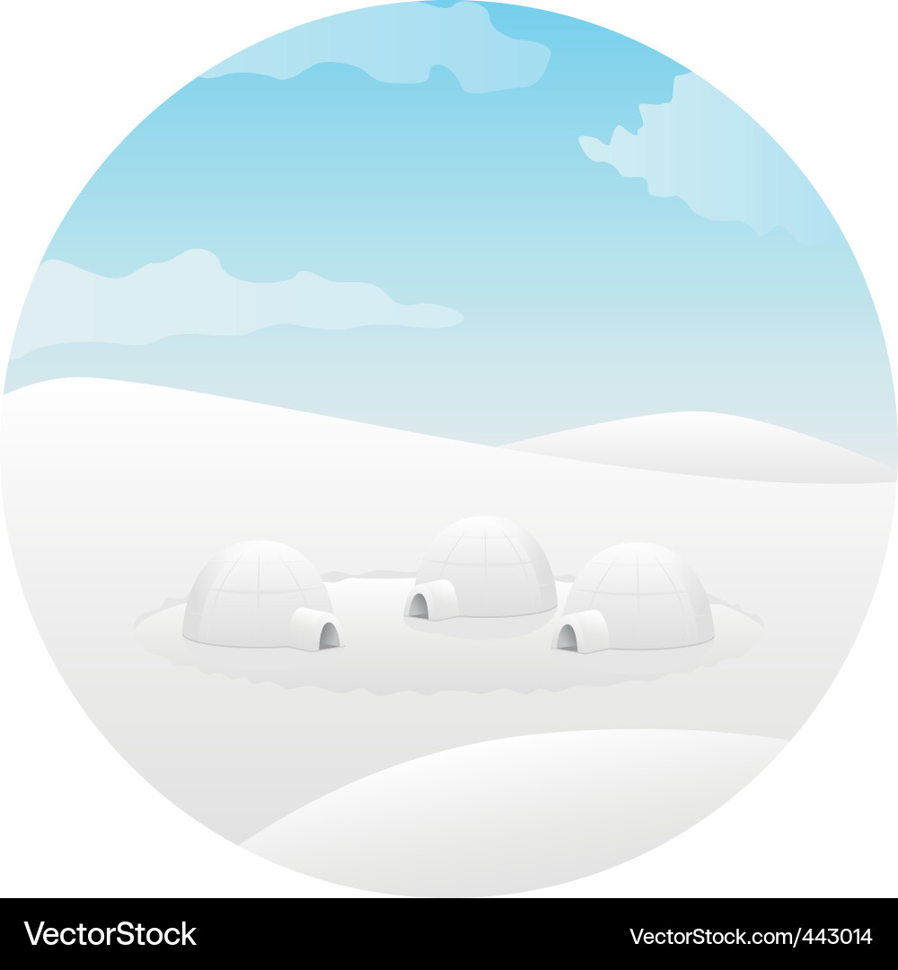 Igloo Royalty Free Vector Image - VectorStock