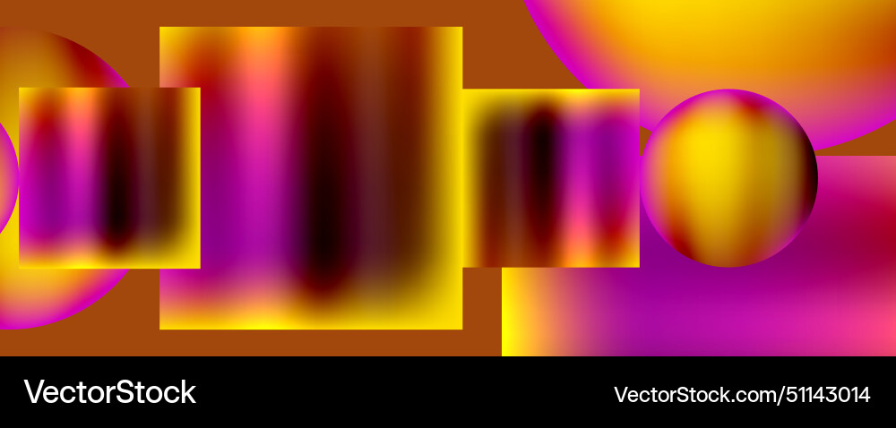 Neon color abstract geometric shapes background Vector Image