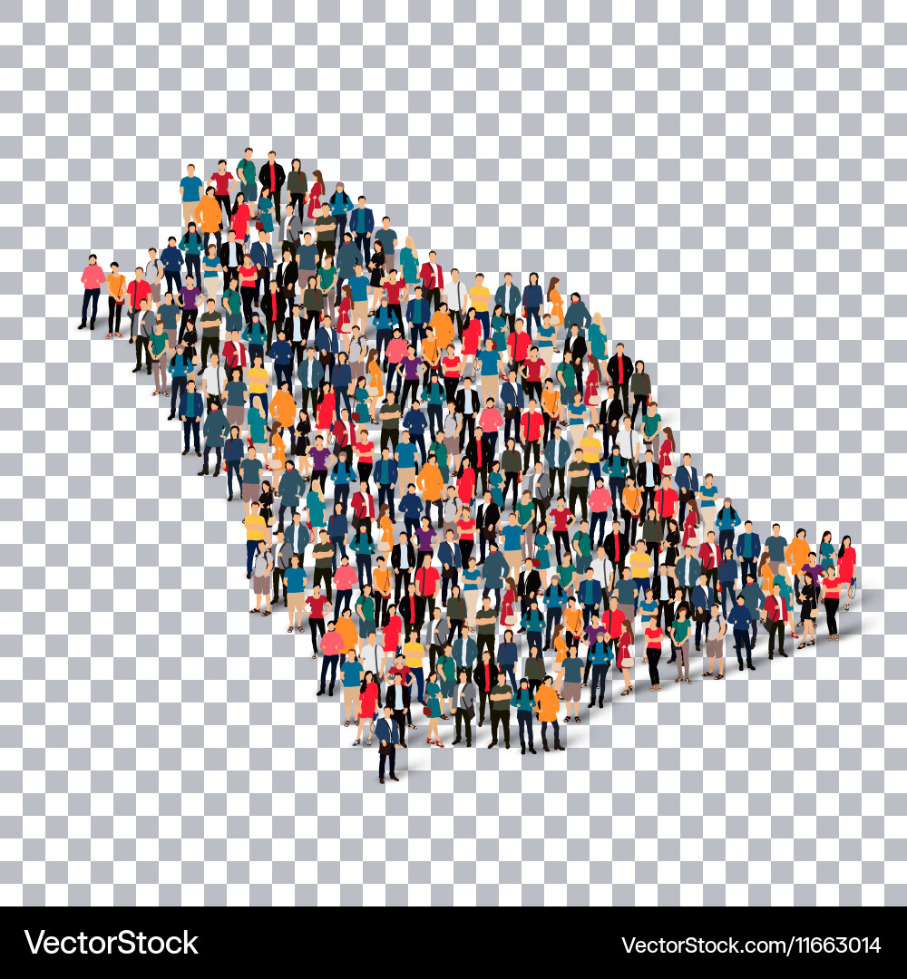 Saudi Arabia People Map Royalty Free Vector Image