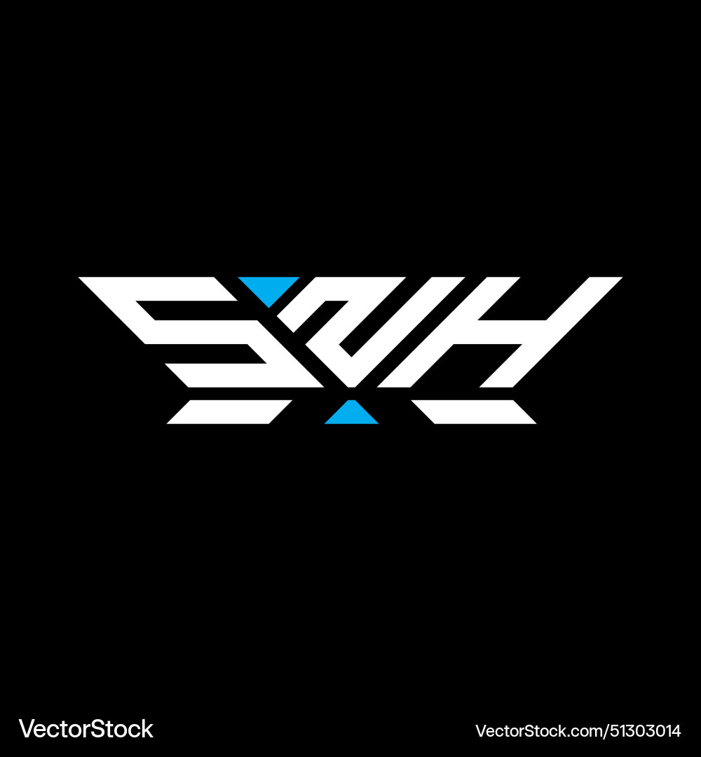 Snh letter logo design simple and modern Vector Image