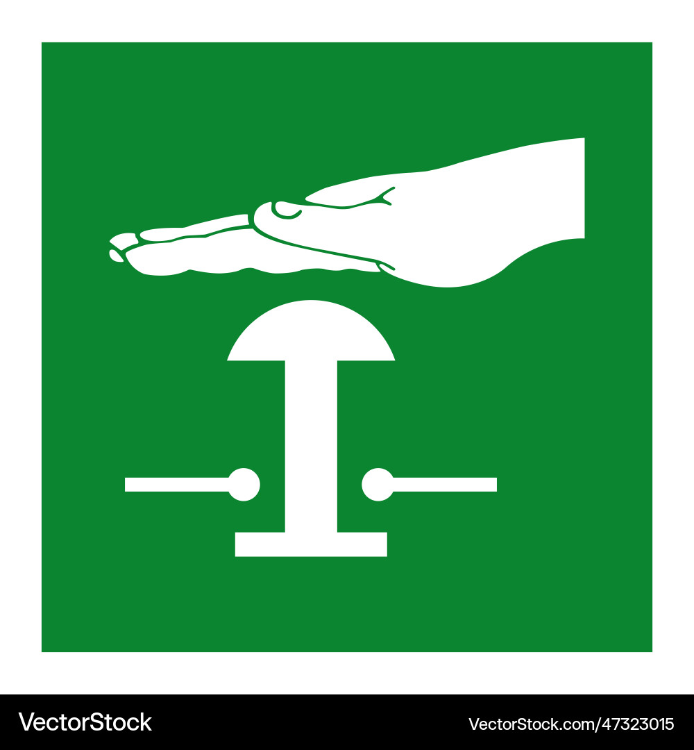 Emergency Stop Button Symbol Royalty Free Vector Image