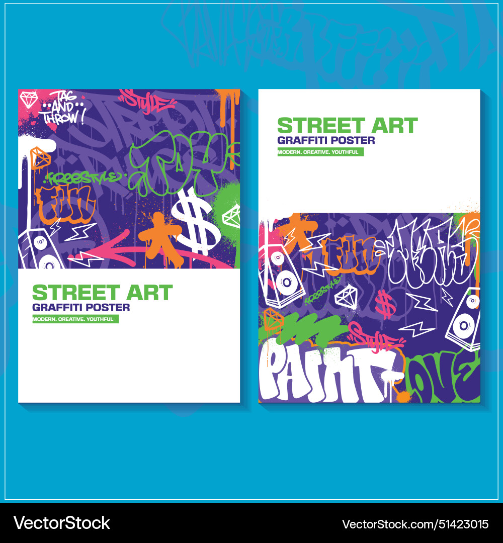 Graffiti poster Royalty Free Vector Image - VectorStock