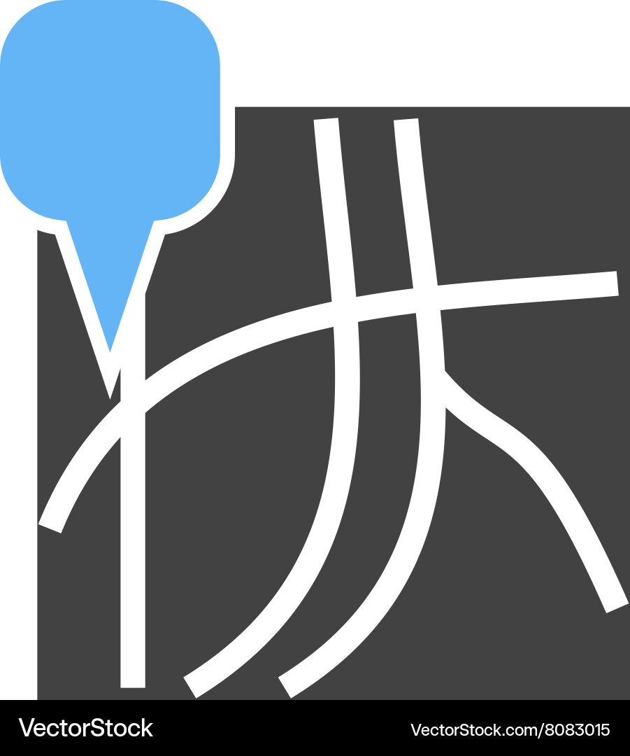 Marked on map Royalty Free Vector Image - VectorStock