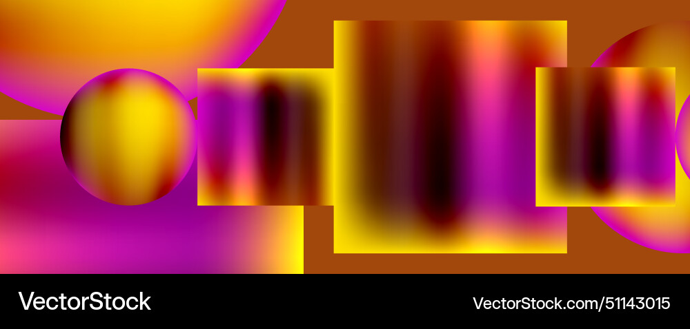 Neon color abstract geometric shapes background Vector Image