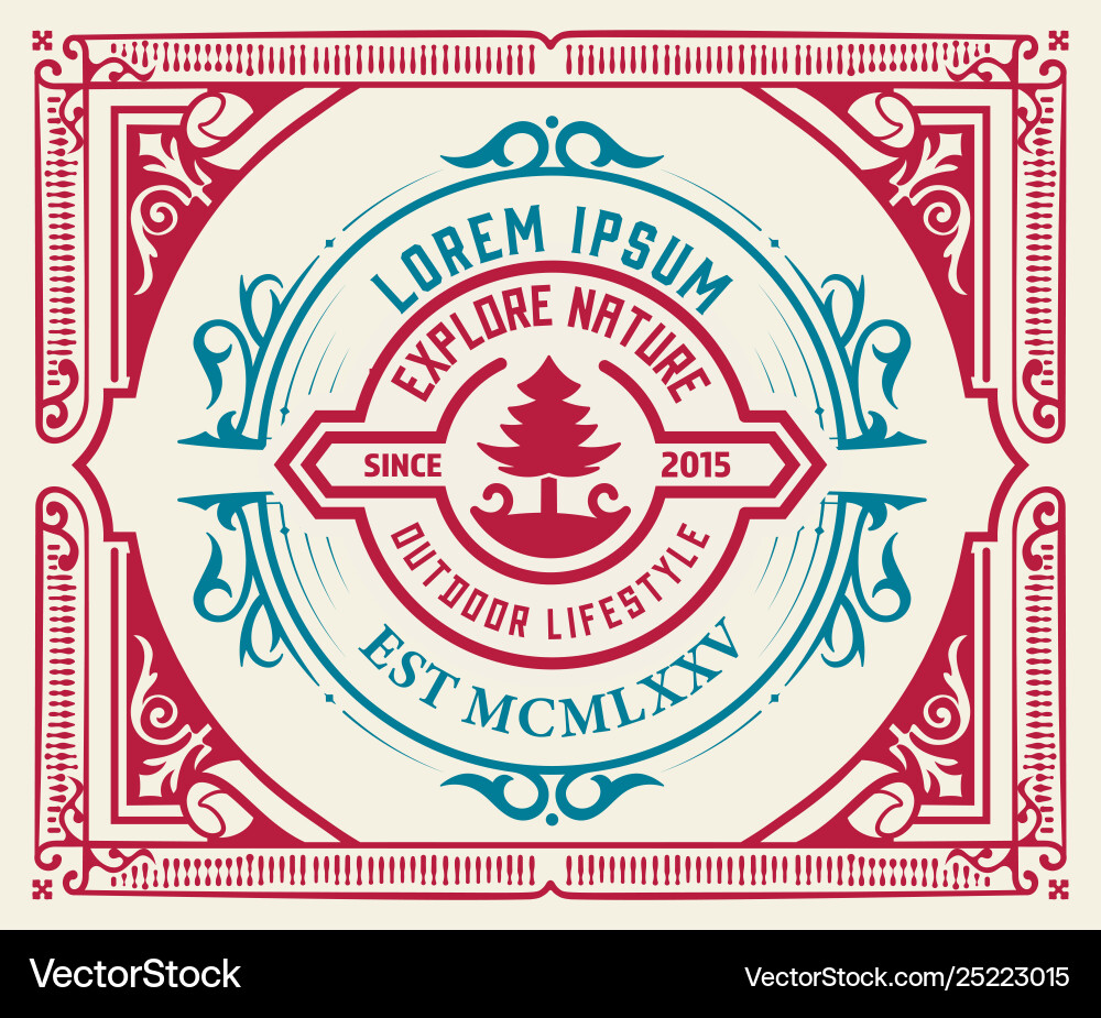 Old design for logo or packing Royalty Free Vector Image