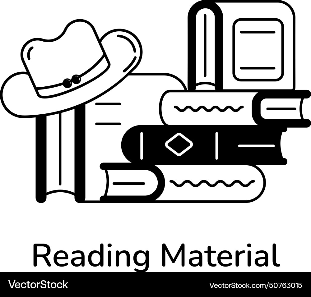 Reading material Royalty Free Vector Image - VectorStock