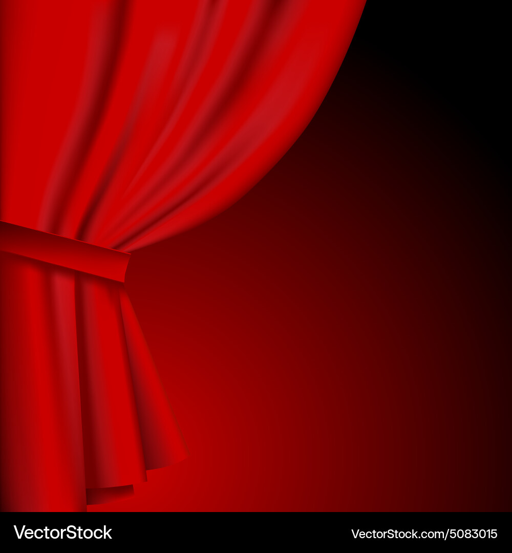Red curtain Royalty Free Vector Image - VectorStock