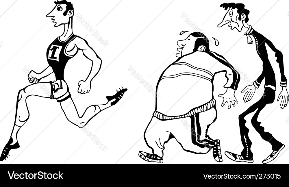 Runners Royalty Free Vector Image - VectorStock