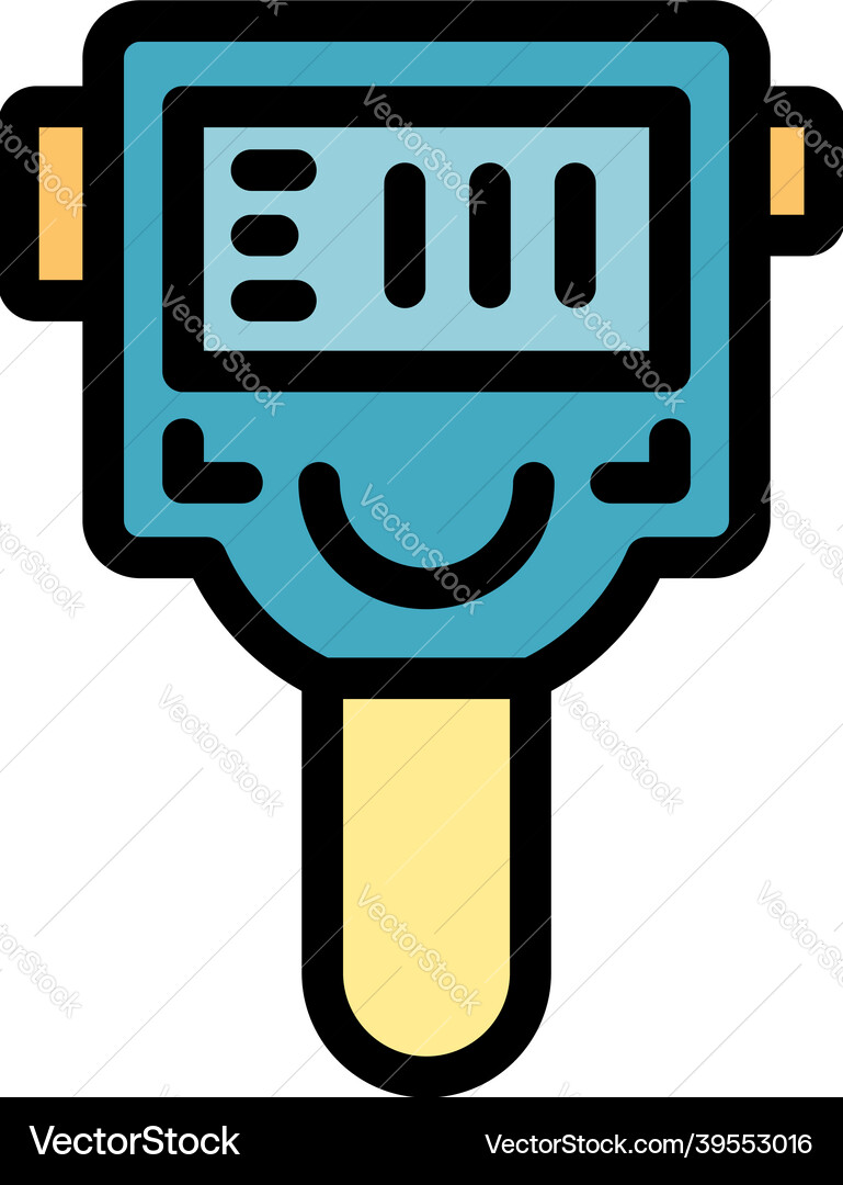 Detection thermal imager icon color outline Vector Image