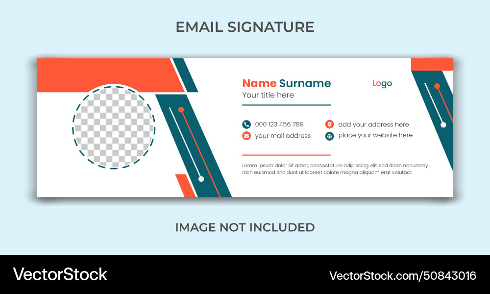 Email signature template or cover banner design Vector Image