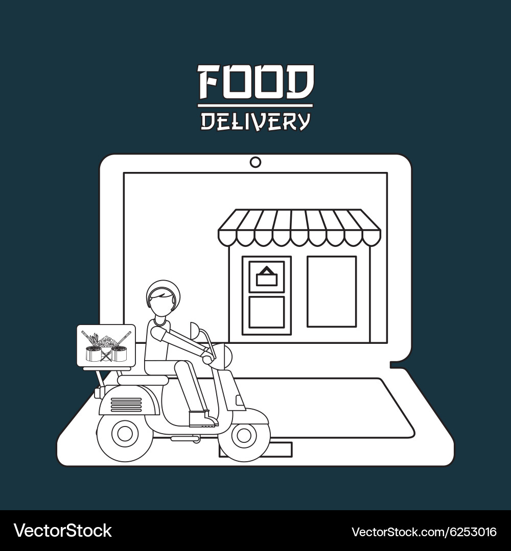 Food delivery Royalty Free Vector Image - VectorStock