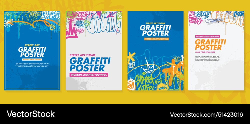 Graffiti flyer Royalty Free Vector Image - VectorStock