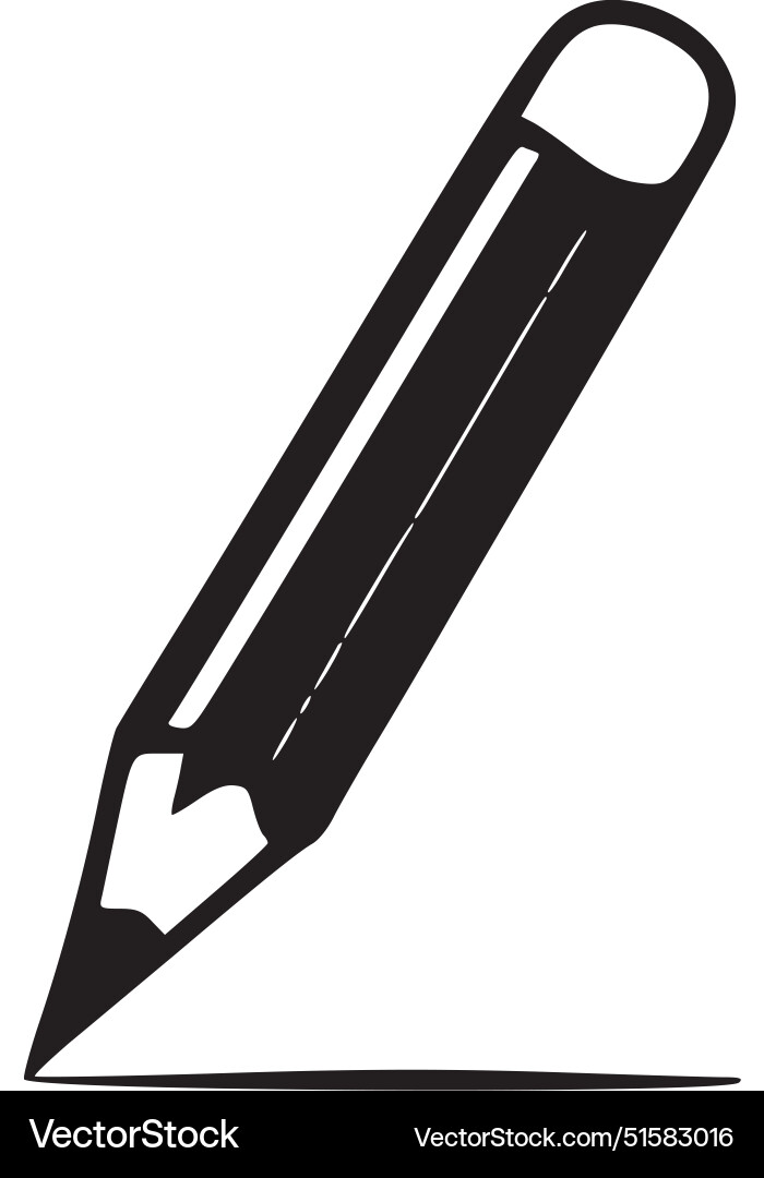 Pencil - minimalist and simple silhouette Vector Image
