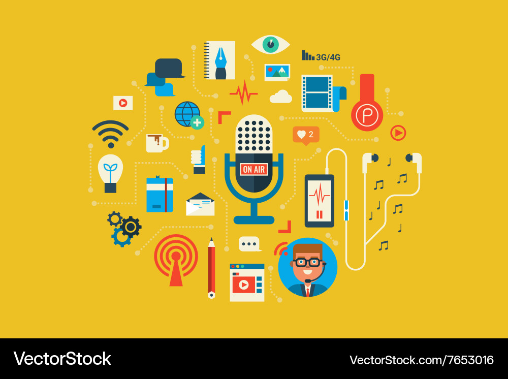Podcast Royalty Free Vector Image - VectorStock