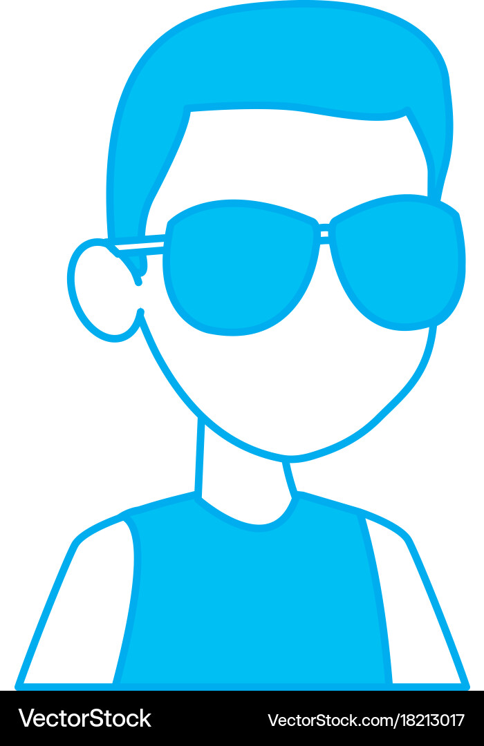 Boy faceless cartoon Royalty Free Vector Image