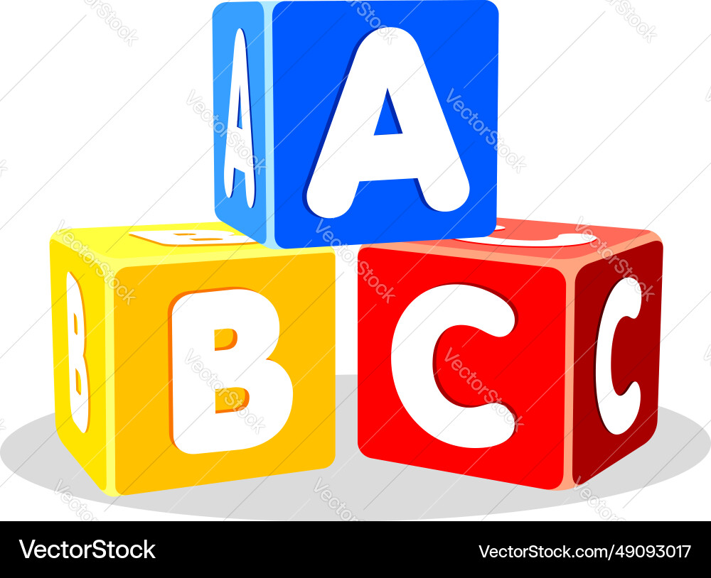 Colorful Stacked ABC Blocks Royalty Free Vector Image