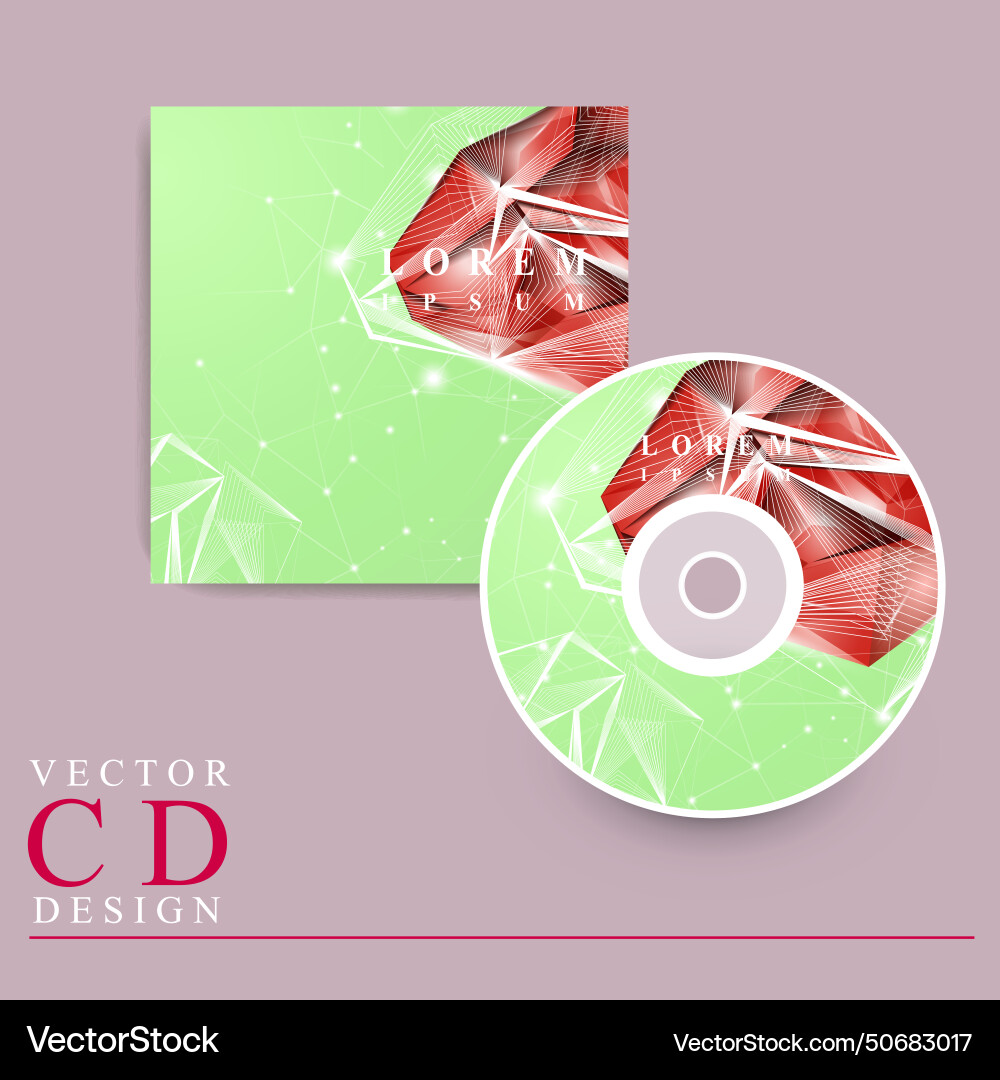Gorgeous cd cover template design Royalty Free Vector Image