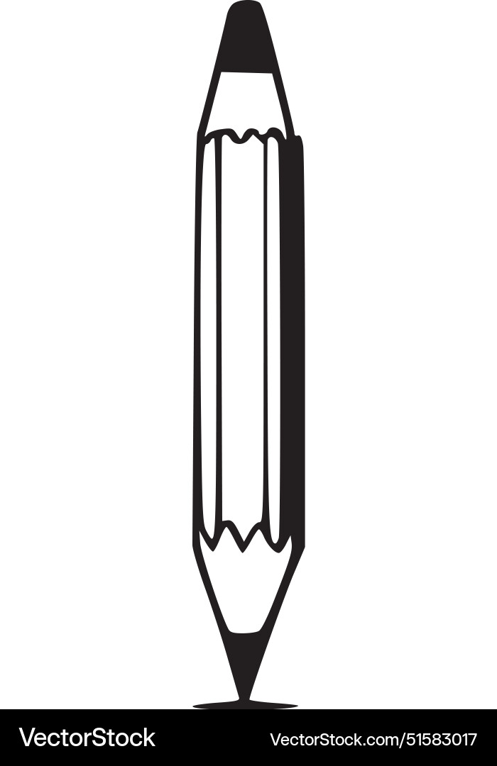 Pencil - black and white Royalty Free Vector Image