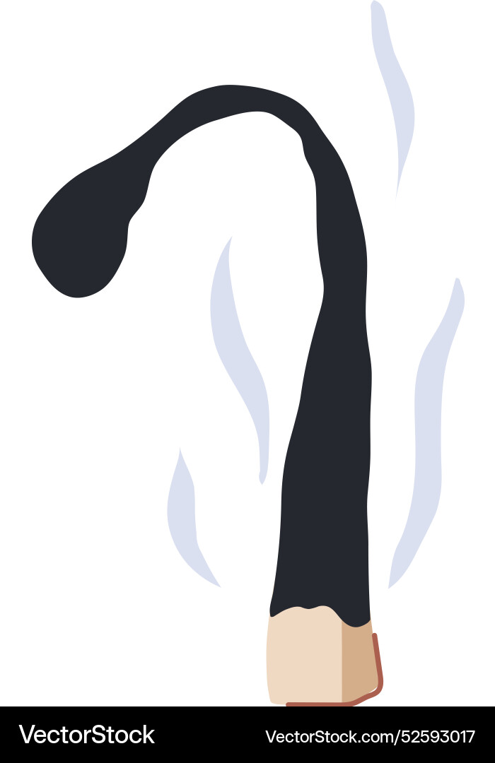 Row burning match cartoon Royalty Free Vector Image