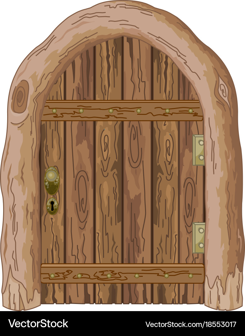 Rustic Wooden Barn Door Royalty Free Vector Image