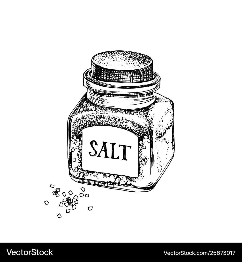 Salt and Crystal Bottle Royalty Free Vector Image