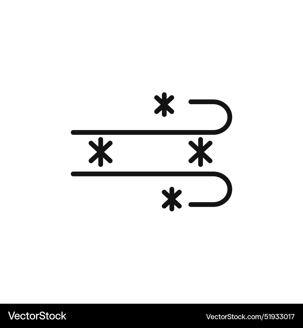 Snow blowing icon collection winter weather for Vector Image