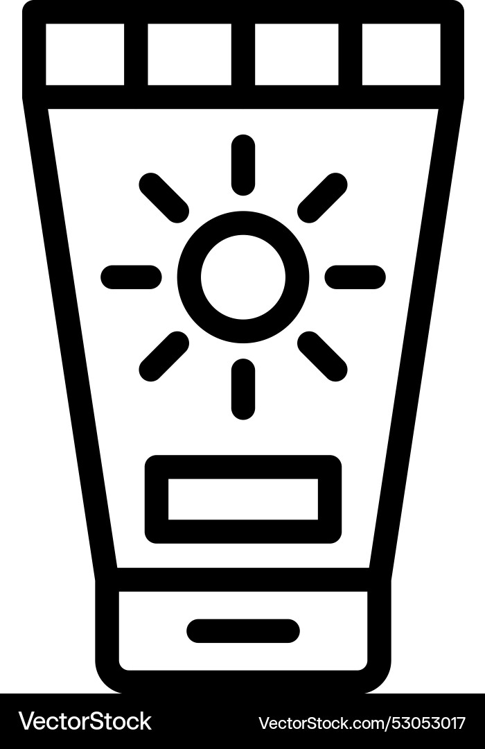 Sunscreen icon design – Royalty-Free Vector | VectorStock