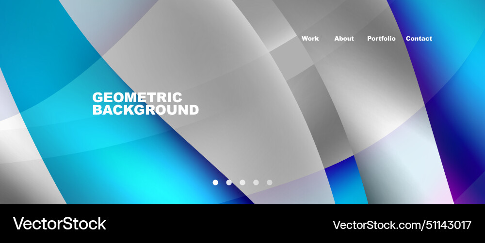 Web page design with geometric elements - circle Vector Image