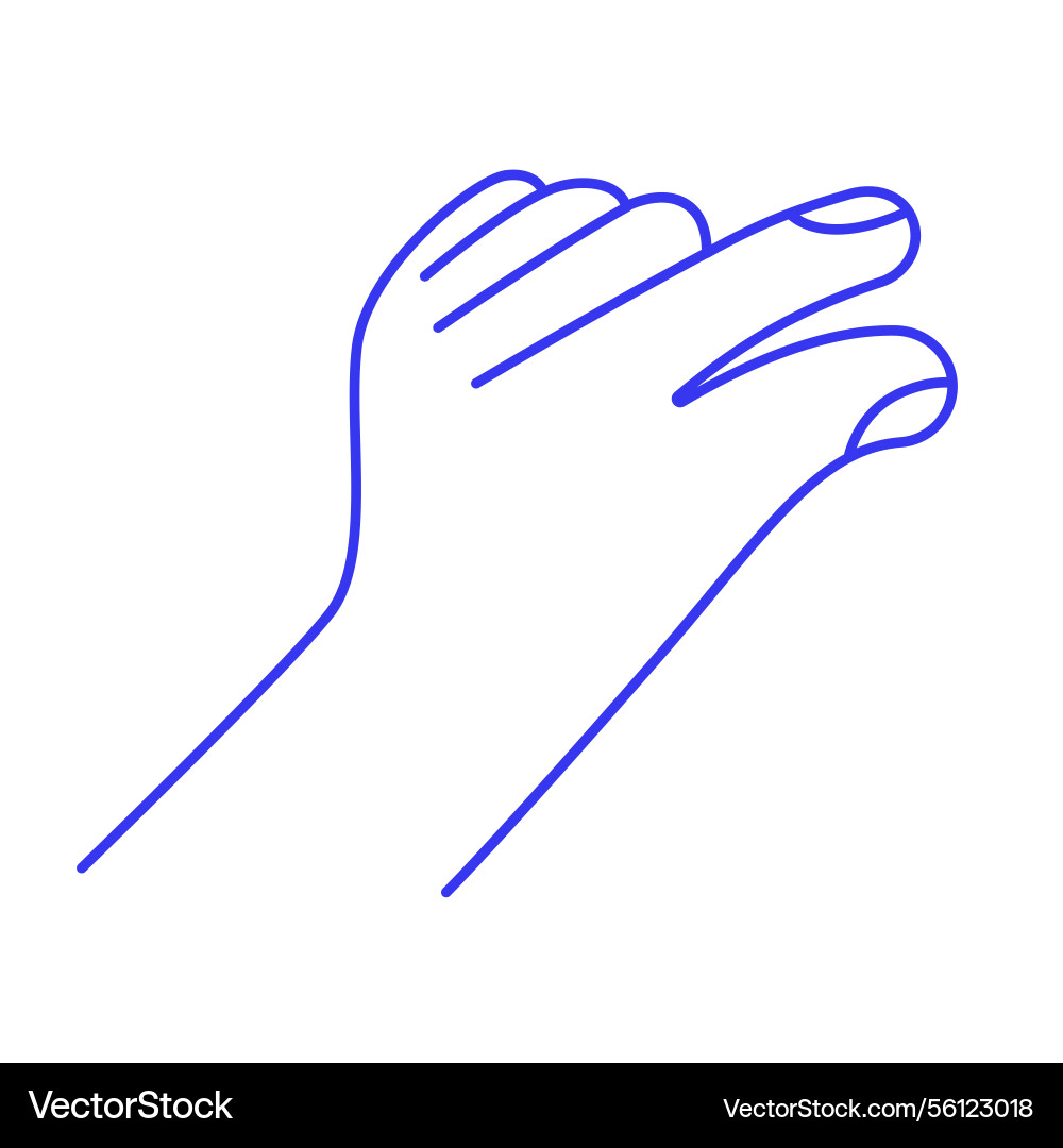 A little hand gesture doodle icon contour Vector Image
