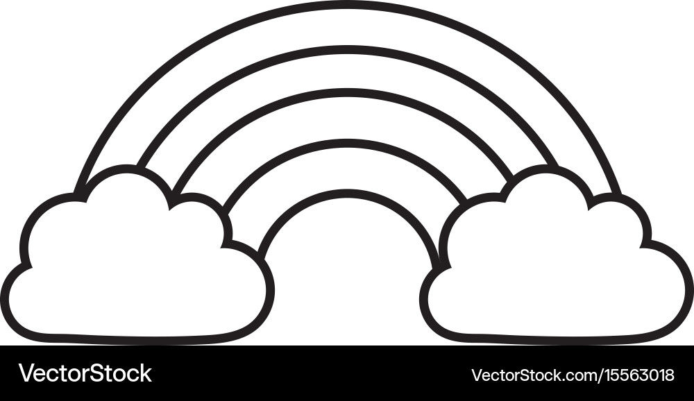 Cloud and rainbow icon Royalty Free Vector Image