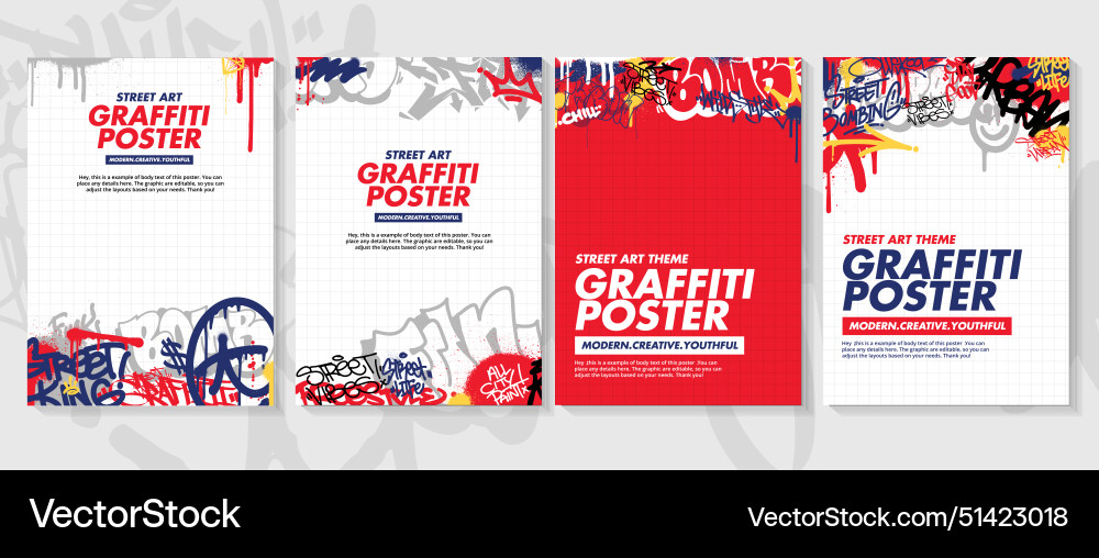 Graffiti flyer Royalty Free Vector Image - VectorStock