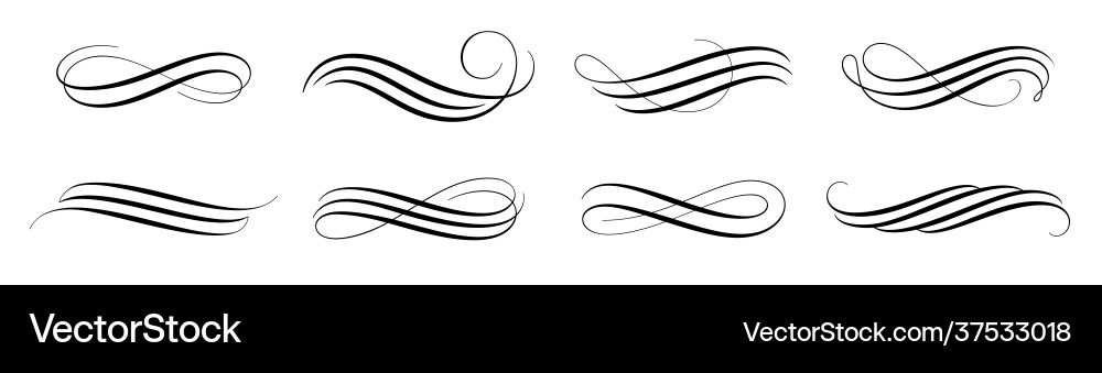 Hand drawn flourish collection Royalty Free Vector Image