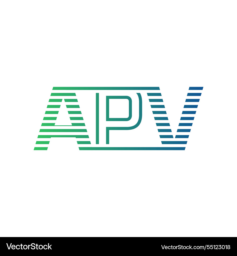 Modern apv logo design letter minimalist Vector Image