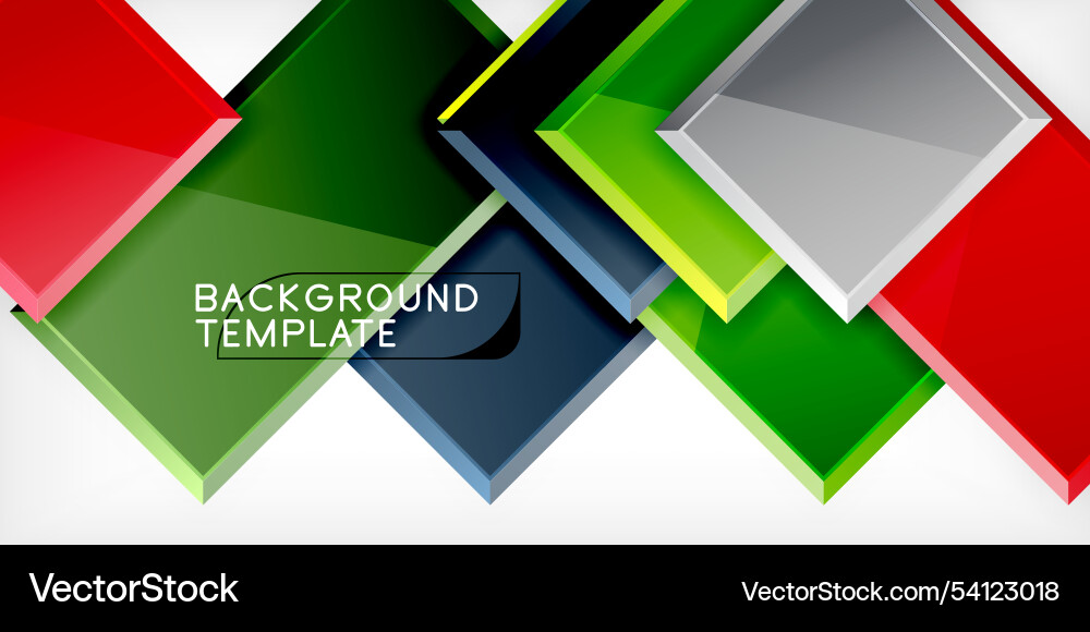 Square shape color abstract geometry Royalty Free Vector