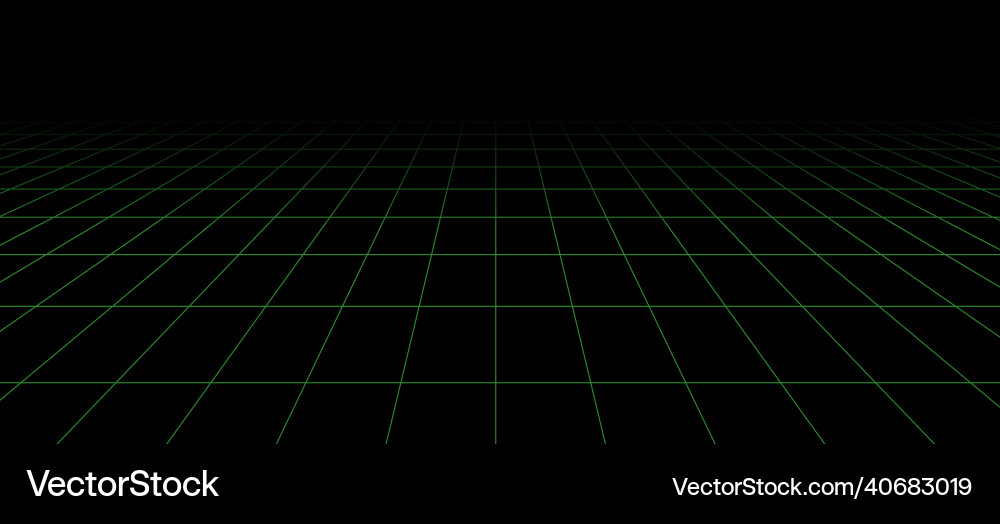 3D Drahtrahmen Gitter Raum Perspektive Laser Vektorbild