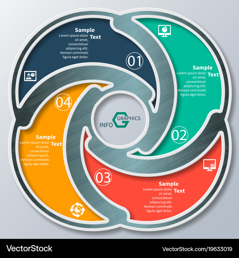 Abstract 3d paper infographics Royalty Free Vector Image