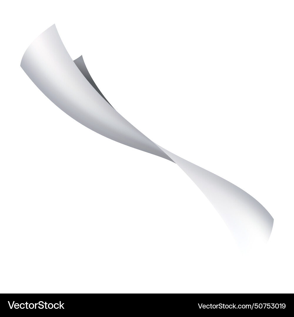 Flying paper page icon falling documents sheet Vector Image