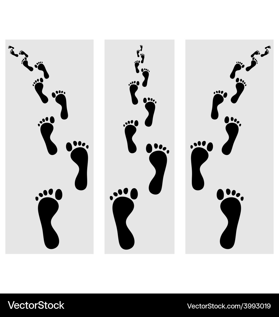 Footsteps 2 Royalty Free Vector Image - VectorStock